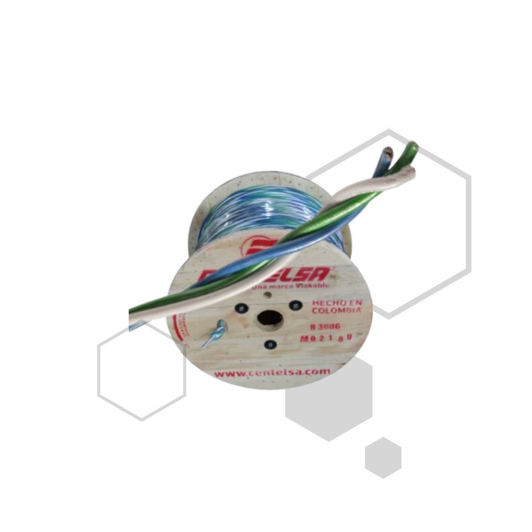 Cable trenzado 3x12 AWG fase azul THHN/THWN – Electriled Sas